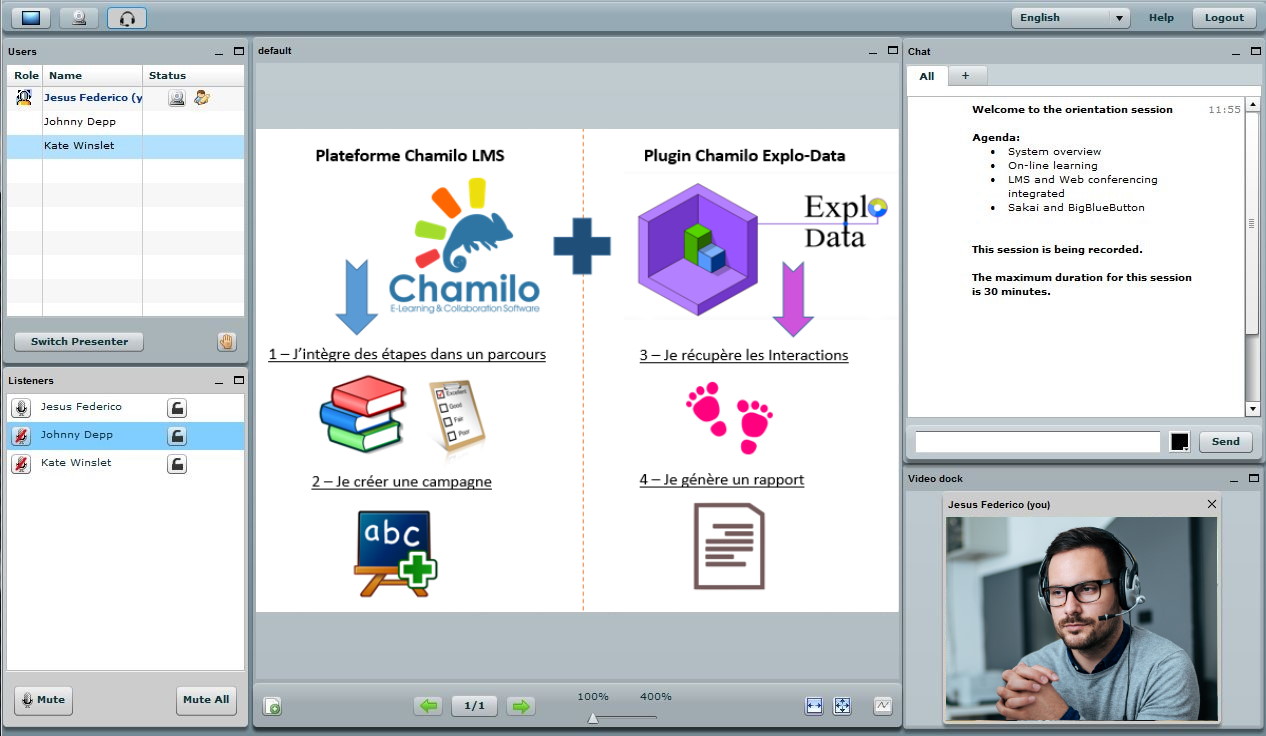 Webconférence dans Chamilo LMS – Chamilo